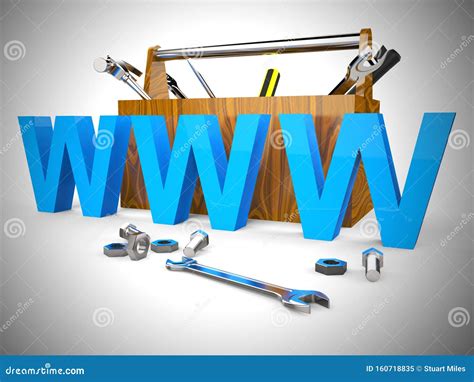 World Wide Web Internet Connected Concept Icon 3d Illustration Stock