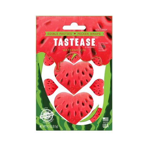Tastease Edible Pasties And Pecker Wraps In Watermelon
