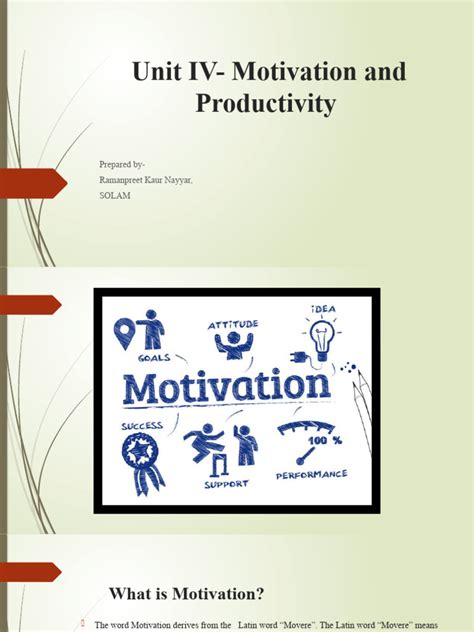 Unit Iv Motivation Overview Pdf Motivational Motivation