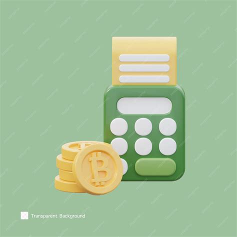 premium psd bitcoin calculate icon 3d rendering illustration