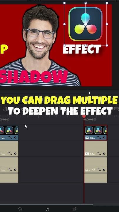 awesome drop shadow effect davinci resolve davinciresolve
