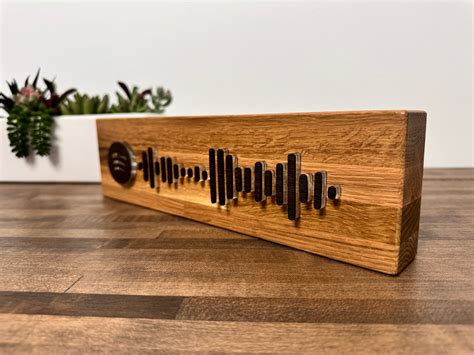 Custom Spotify Code Butcher Block Display Personalized Song Plaque