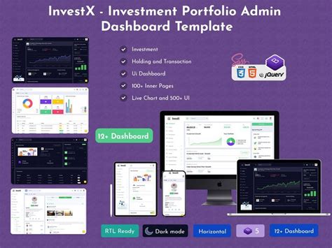 Bootstrap Admin Web App Template Dashboard Ui Kit For Investment