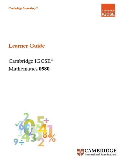 Learner Guide For Cambridge Igcse Mathematics 0580 Pdf Significant Figures Test Assessment