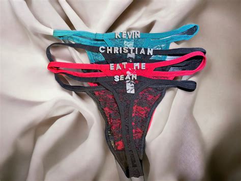 Custom Personalized Name Thong Etsy