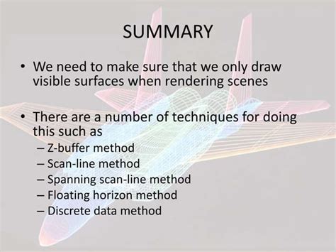 Computer Graphics Hidden Line Removal Algorithm Pptx