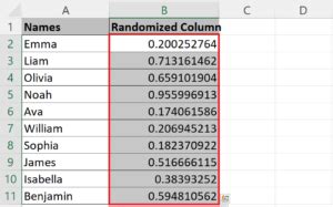 How To Randomize A Column In Microsoft Excel | SpreadCheaters