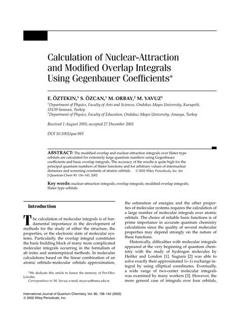 pdf calculation of nuclear attraction and modified overlap integrals