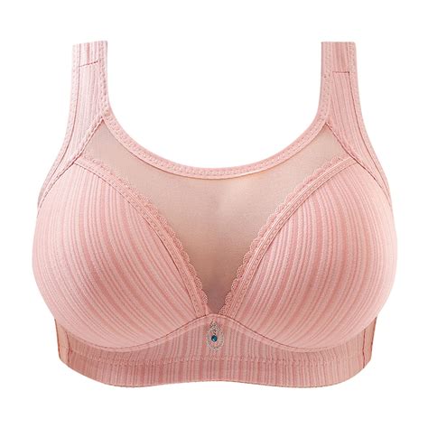 Ryrjj Clearance Women Mesh Lace Gather Push Up Bra Wireless Unpadded