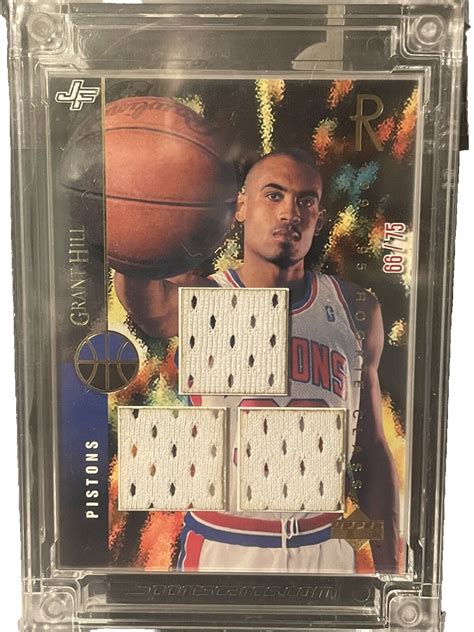 1994 Upper Deck 157 Grant Hill Rookie Card Number 66 75 With 3 Jersey