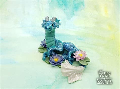 Water Lily Dragon - Purple and Pink Lilies | The Lurking Quirk
