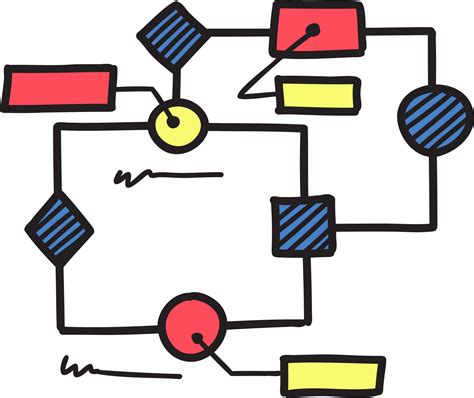 Hand Drawn Square Connection Graph Illustration 11732509 Png