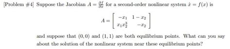 Suppose The Jacobian A ∂x∂f For A Second Order