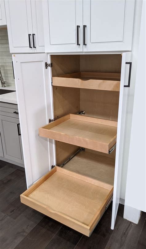 Diy Wood Pull Out Tray Drawer Box Kitchen Cabinet Organizer Cabinet