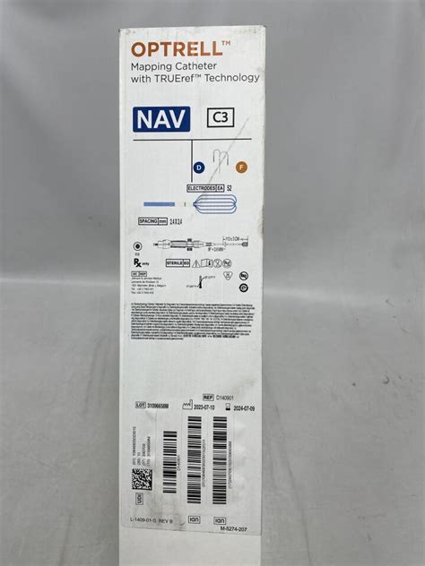 New Biosense Webster D140901 Optrell Mapping Catheter With Trueref Technology Deflectable Tip