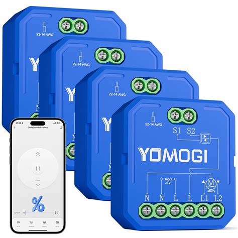 Yomogi 4 Pack Smart Roller Shutter Module Switch Module For Wifi