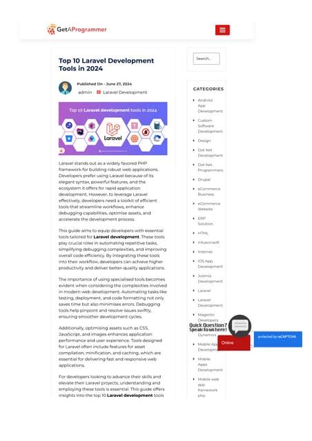 Top 10 Laravel Development Tools In 2024 Pdf