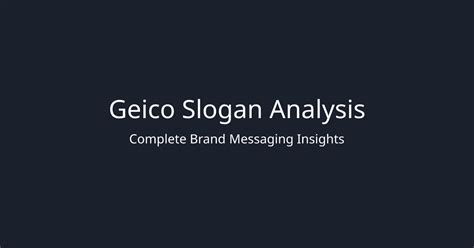 Geico Slogan Analysis Brand Messaging Insights Nicheprowler