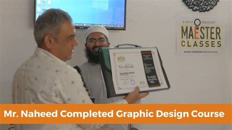 Mohammed Naheed S Journey Graphic Design Course Maester Classes