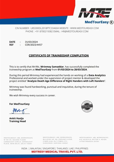 Completed Data Analytics Trainee Program At Mte Mrinmoy Samaddar