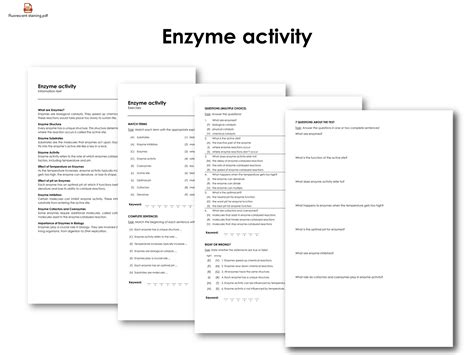 Enzyme Activity Made By Teachers