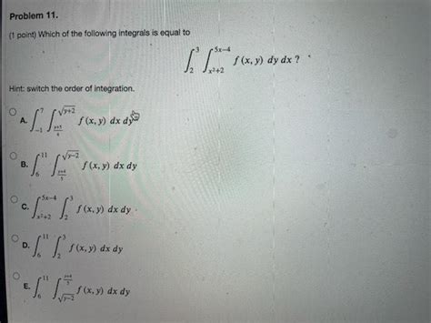 Solved Problem Point Which Of The Following Chegg Com