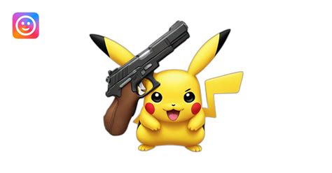 Gun Pikachu Emoji Ai Emoji Generator