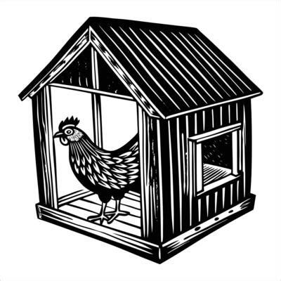 Chicken Coop Vector Art Icons And Graphics For Free Download