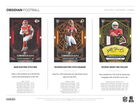 2019 Panini Obsidian NFL Football Cards Brings Technology BIG HITS