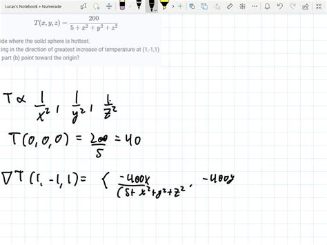 solved the temperature at x y z of a solid sphere centered at the