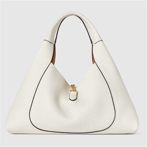 Gucci Softbit Maxi Shoulder Bag In White Leather Gucci® Uk