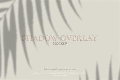 織り目加工の表面の背景に有機ヤシの葉影オーバーレイ モックアップ プレミアムpsdファイル