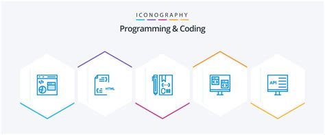 Programming And Coding 25 Blue icon pack including computer. app. file. development. coding ...