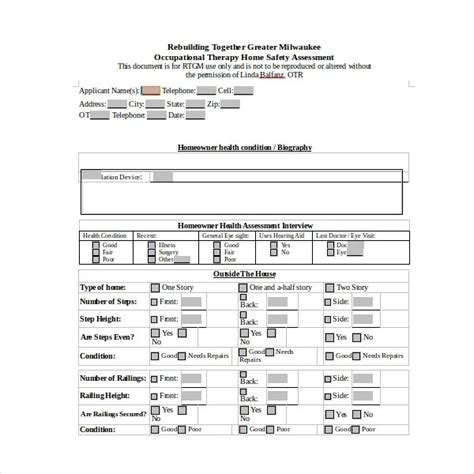 Ot Evaluation Template