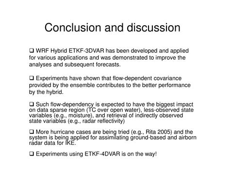 Ppt Ensemble Based Atmospheric Data Assimilation A Hybrid Ensemble