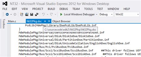 UEFI HOW TO Debug The EDK S Windows Hosted UEFI Environment In Visual Studio