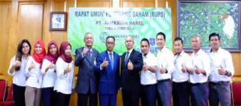 Rapat Umum Pemegang Saham RUPS Tahunan PT Jamkrida Babel Tahun Buku PT Jamkrida Babel