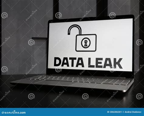 Data Leak Is Shown Using The Text Stock Image Image Of Data Malware