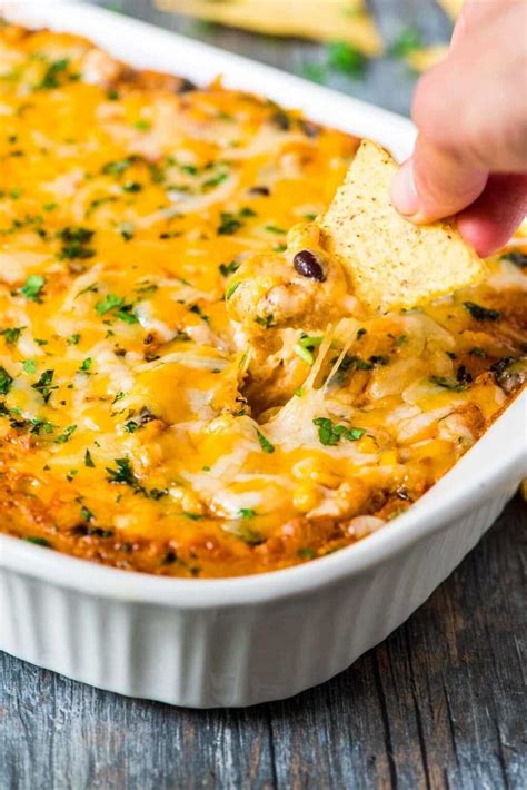 Chicken Enchilada Dip Creamy And Decadent