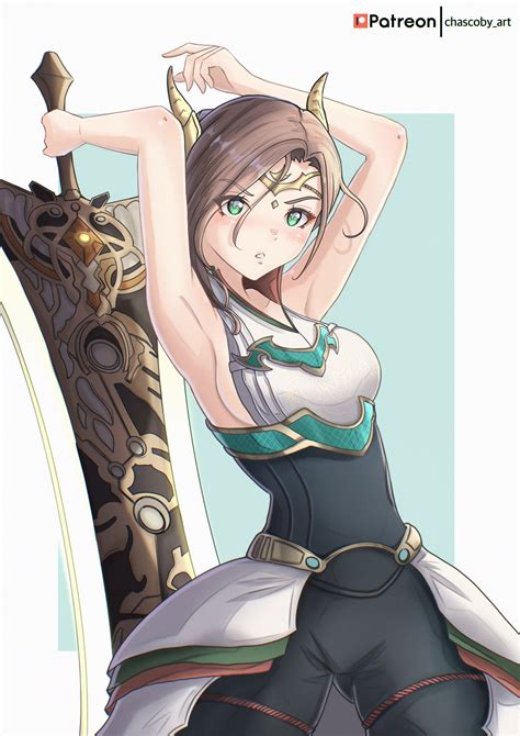 Rule 34 1girls Alexandria Xenoblade Armpits Arms Up Bare Arms Bare Shoulders Black Bodysuit