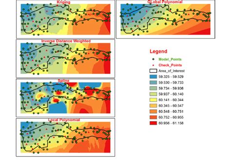 Modelled Geoidal Undulations For Area2 Download Scientific Diagram