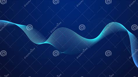 Geometric Curved Lines In Gradient Blue Tones Forming Dynamic Futuristic Abstract Flow Patterns