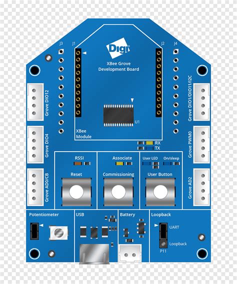 xbee digi international zigbee sensor microprocessor development board