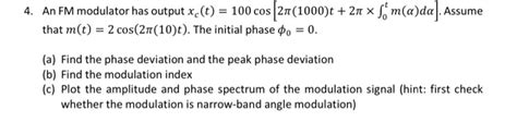 Solved An Am Modulator Operates With The Message Signal