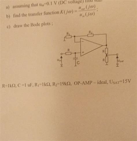 Solved A Assuming That Un 0 1 V DC Voltage B Find The Chegg