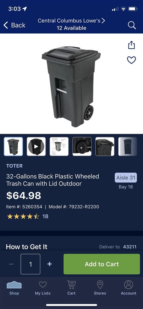 Using A Lowes Toter Garbage Bin For City Pickup R Columbus