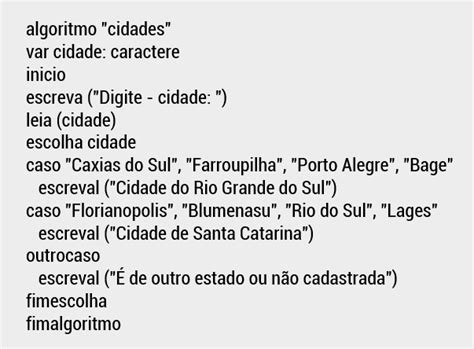 Observe O Seguinte Algoritmo Em Pseudocódigo Analise As Alternativas A