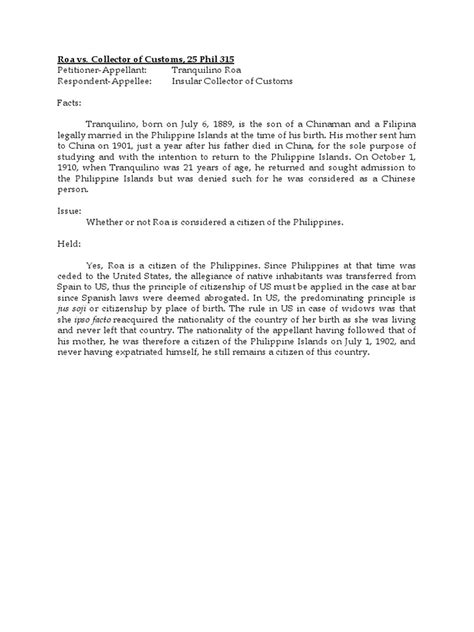Determining Citizenship Status A Landmark Philippine Case Upholding