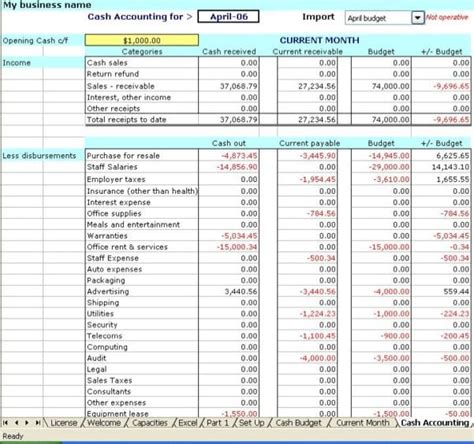 Microsoft Excel Bookkeeping Templates Excelxo