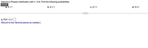 Solved Assume A Poisson Distribution With Fi Chegg